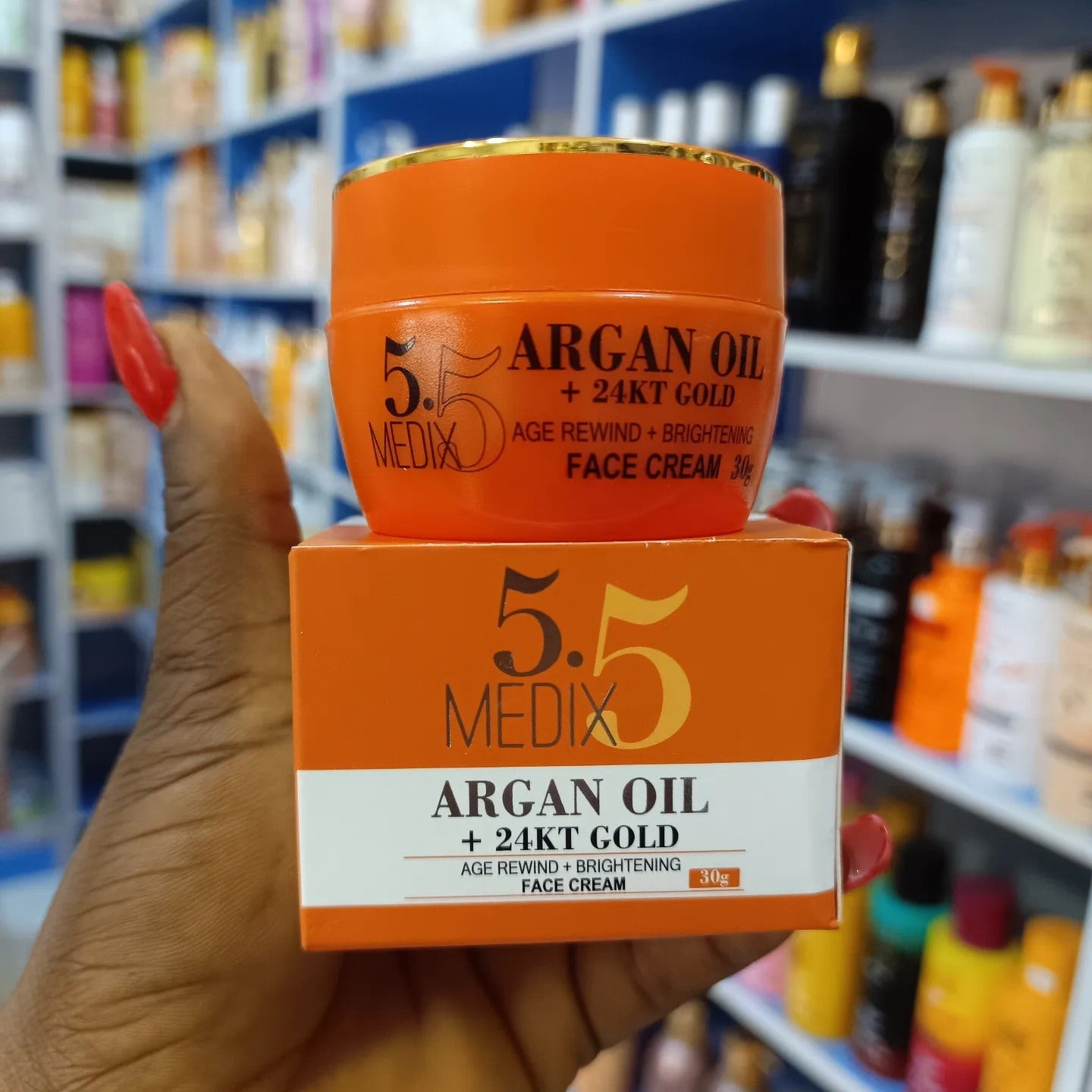 Medix 55 Argan Oil 24k Gold Age Rewind Brightening Face Cream