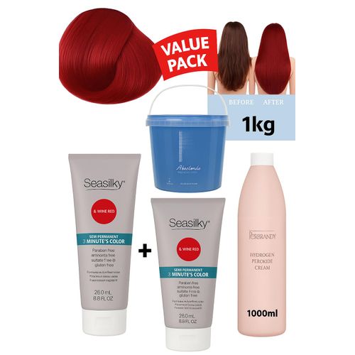 Seasilky Wine Red Hair Color Value Pack – Starsam Naturals