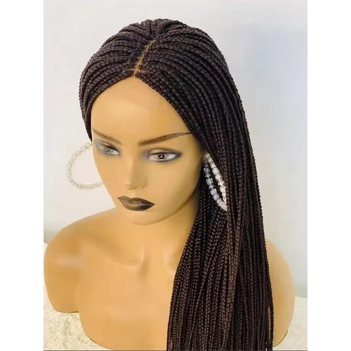 Lace front long braided wig – Starsam Naturals
