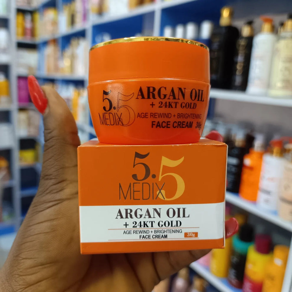 Medix 5.5 Argan Oil + 24K Gold (Age Rewind + Brightening) Face Cream ...