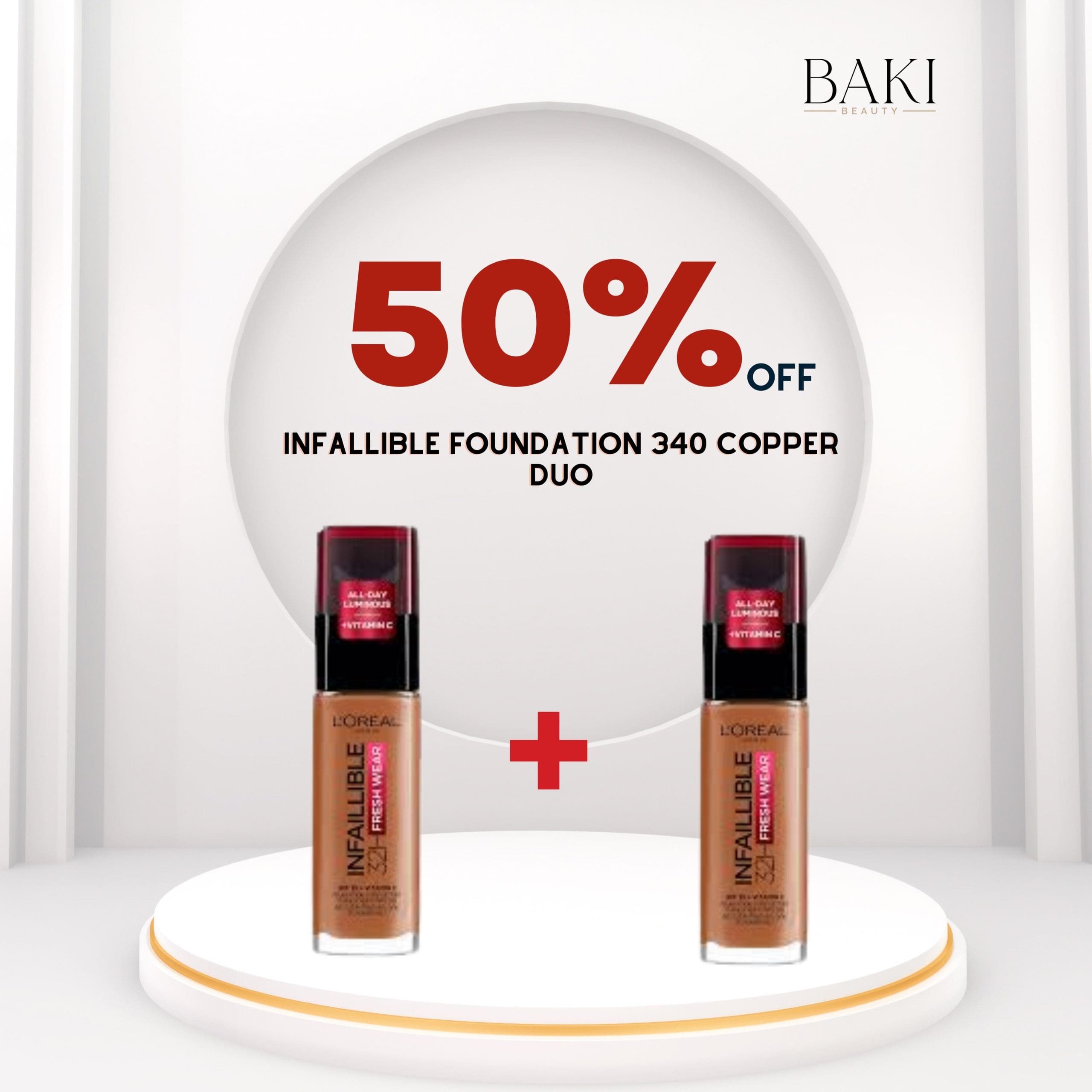 L’Oréal Paris Infallible 32H Fresh Wear Foundation 340 Copper Duo ...