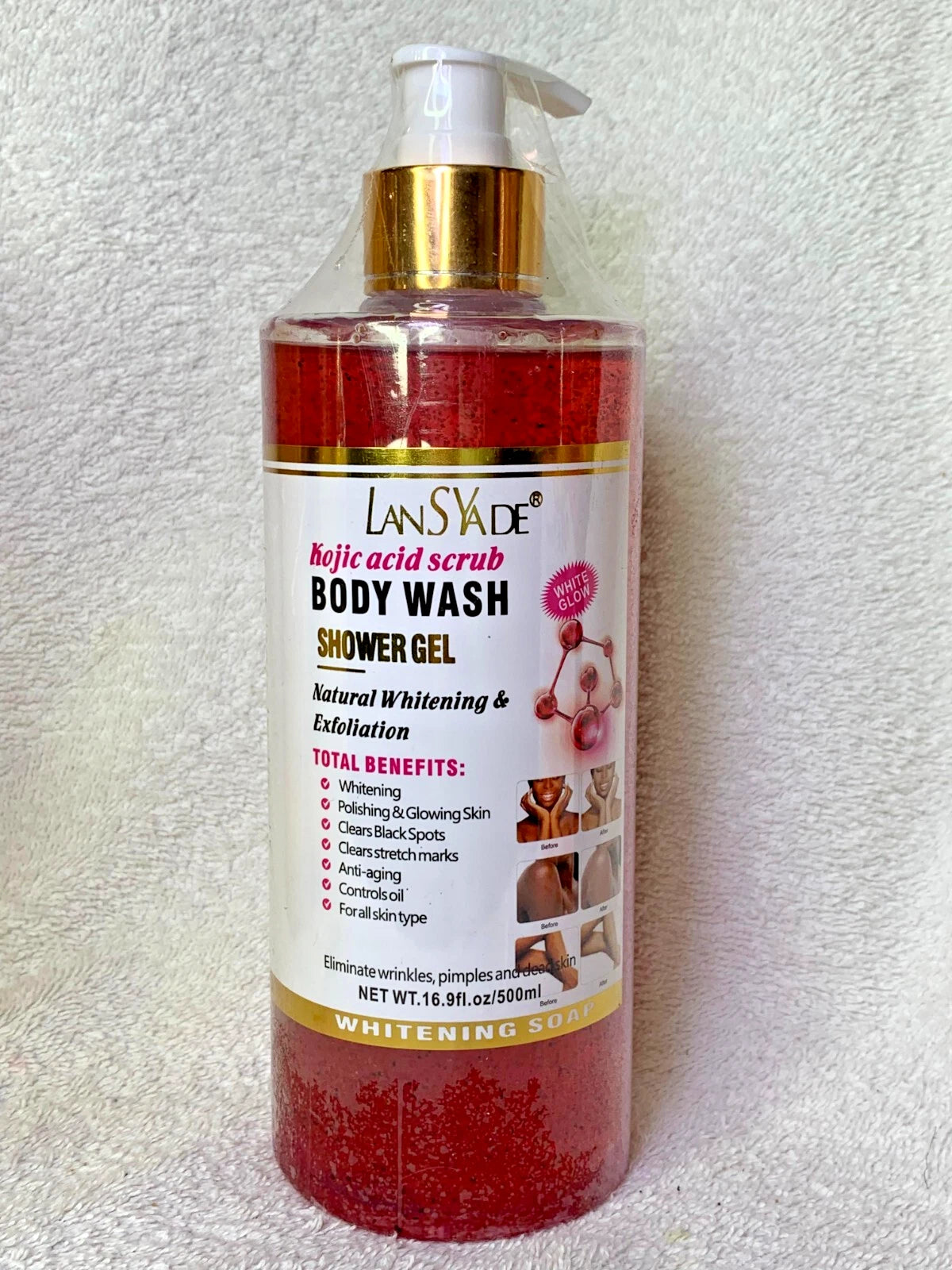 Lansyade Kojic Acid Scrub Shower Gel – Starsam Naturals